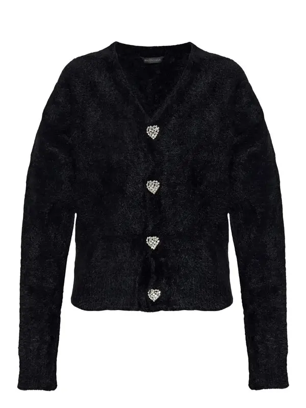Balenciaga Fluffy Cardigan - Black