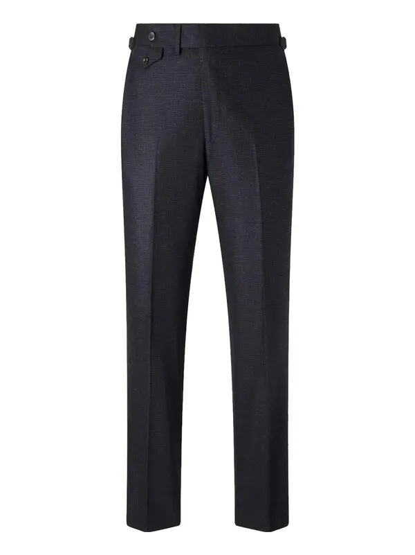 J. MUESER Waverly Straight-leg Virgin Wool Suit Trousers - Blue