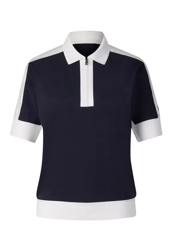 Bogner Arabell Functional Short-sleeved Top - Navy Blue/white