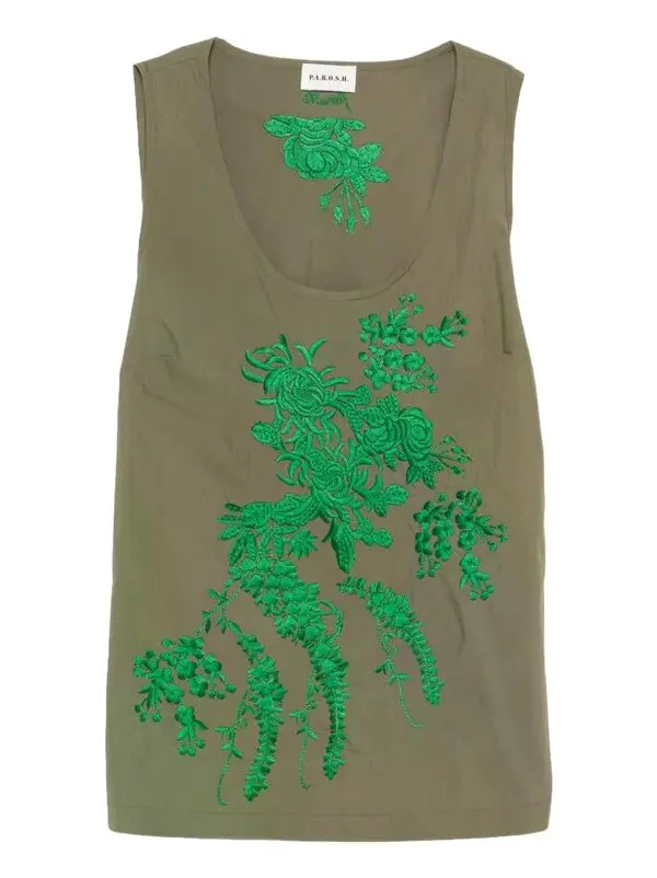 P.a.r.o.s.h Embroidered Top - Green