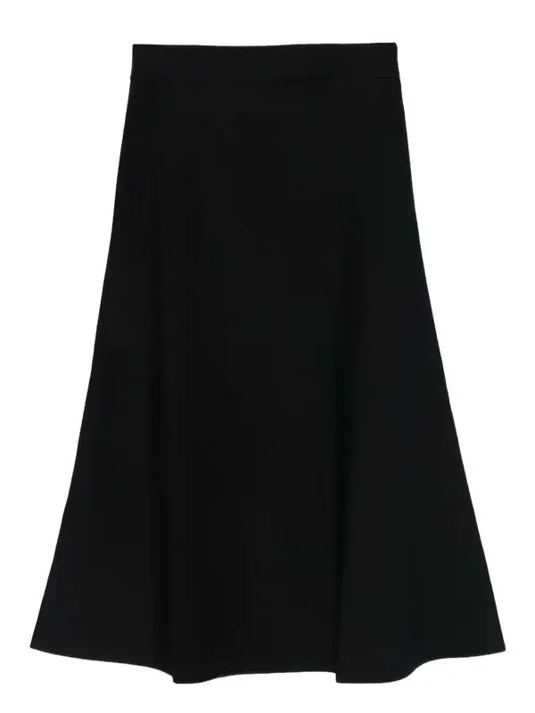 P.a.r.o.s.h Elasticated Waistband Midi Skirt - Blue