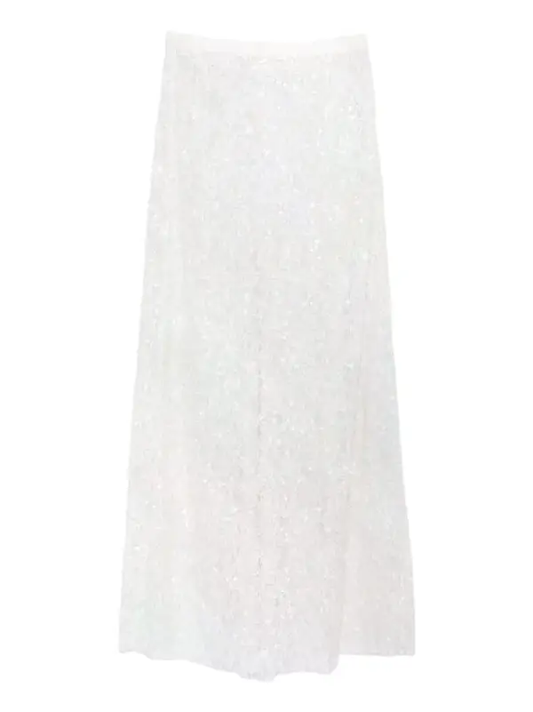 P.a.r.o.s.h Sequined Maxi Skirt - White