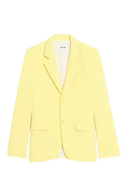 Zadig&Voltaire Vanille Single-breasted Woven Blazer - Banana
