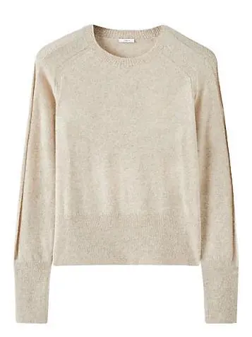 JOSEPH Melby Round-neck Cashmere Jumper - Powder
