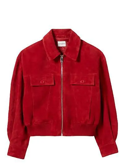 Claudie Pierlot Patch-pocket Suede Jacket - Red
