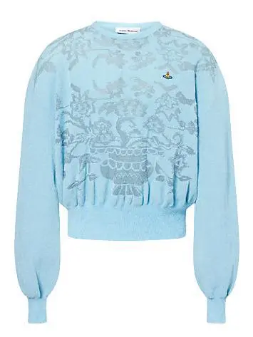 VIVIENNE WESTWOOD Jules Crewneck Knitted Jumper - Aqua