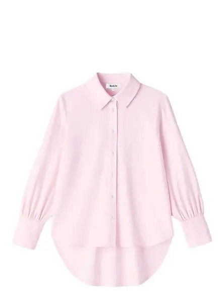 RO&ZO Hi-lo Hem Cotton Shirt - Pink