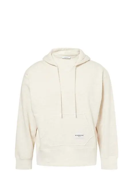 Givenchy Logo-embroidered Cotton Hoody - Ivory