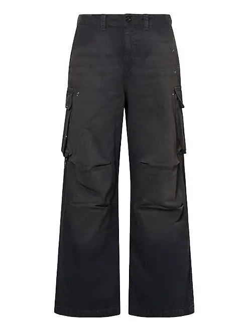 Our Legacy Wide-leg Cotton Cargo Trousers - Nebula Wash Jungle