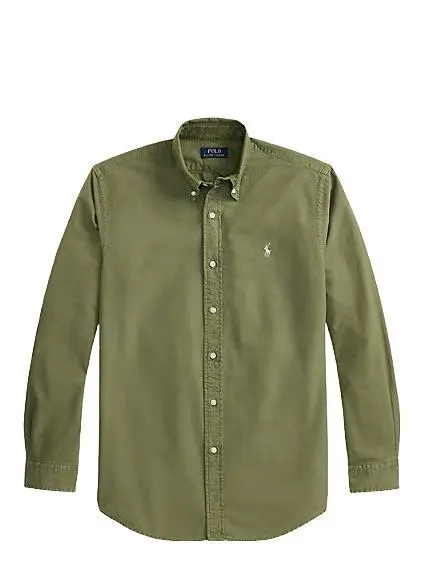 Polo Ralph Lauren Brand-embroidered Dyed Cotton Shirt - Garden Trail