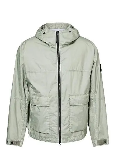 Stone Island Membrana 3l Tc Hooded Shell Jacket - Sage