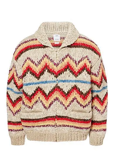 Visvim Cowichan Hand-knit Wool Cardigan - Multi