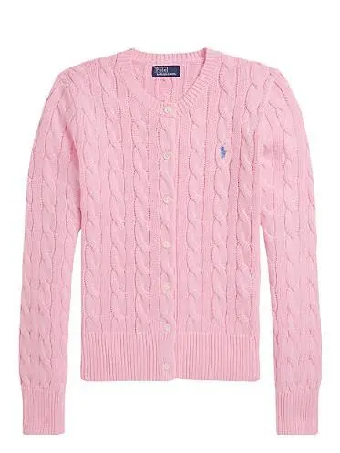 Polo Ralph Lauren Cable-knitted Cotton Cardigan - Carmel Pink