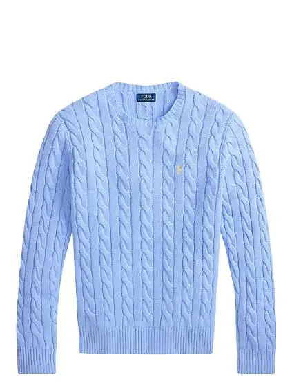 Polo Ralph Lauren Crewneck Cable-knit Cotton Jumper - Austin Blue