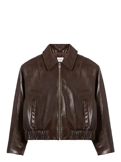 Claudie Pierlot Leather Zip-up Jacket - Brown