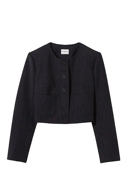 Claudie Pierlot Striped Wool-blend Jacket - Dual-color