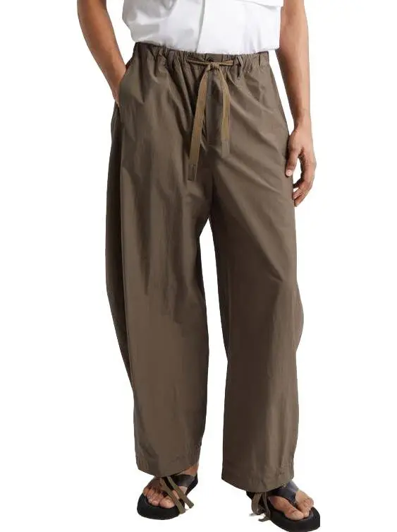 Sacai Cotton Typewriter Barrel Leg Trousers - Taupe
