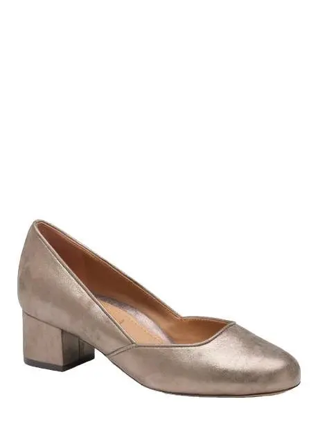 Johnston & Murphy Sienna Pump - Taupe Metallic Suede