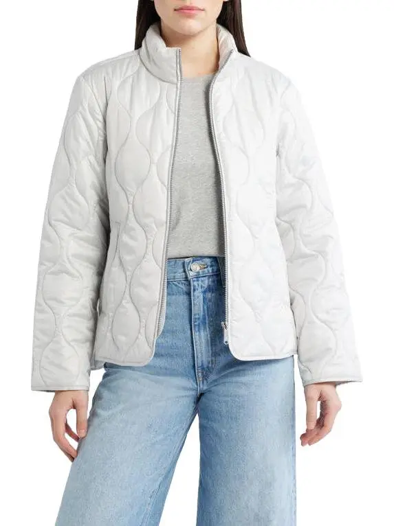 Sam Edelman Quilted Jacket - Pale Grey