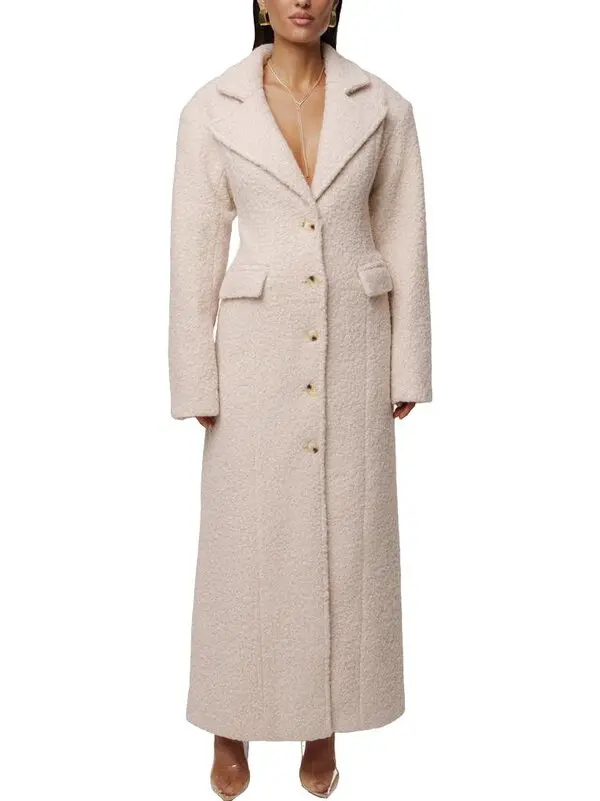 JLUXLABEL Textured Button-down Coat - Ivory