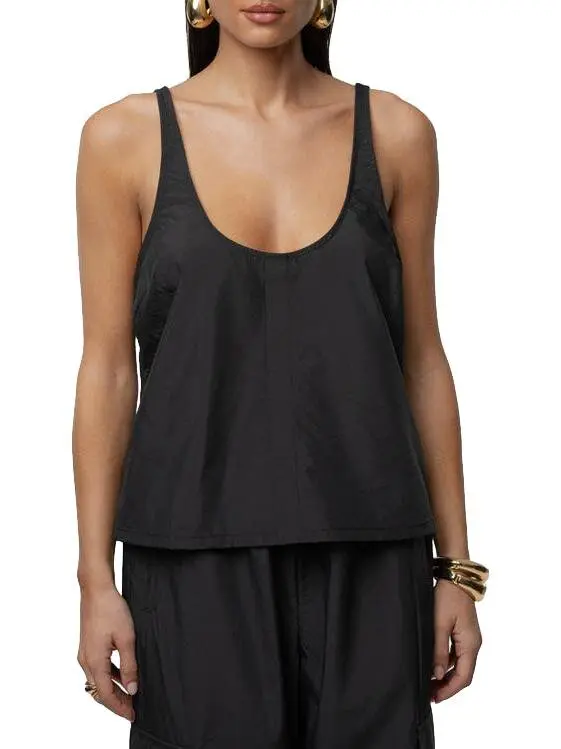 JLUXLABEL Active Scoop Neck Top - Black