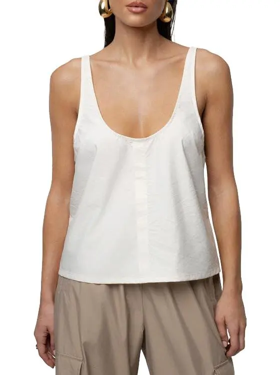 JLUXLABEL Active Scoop Neck Top - Ivory