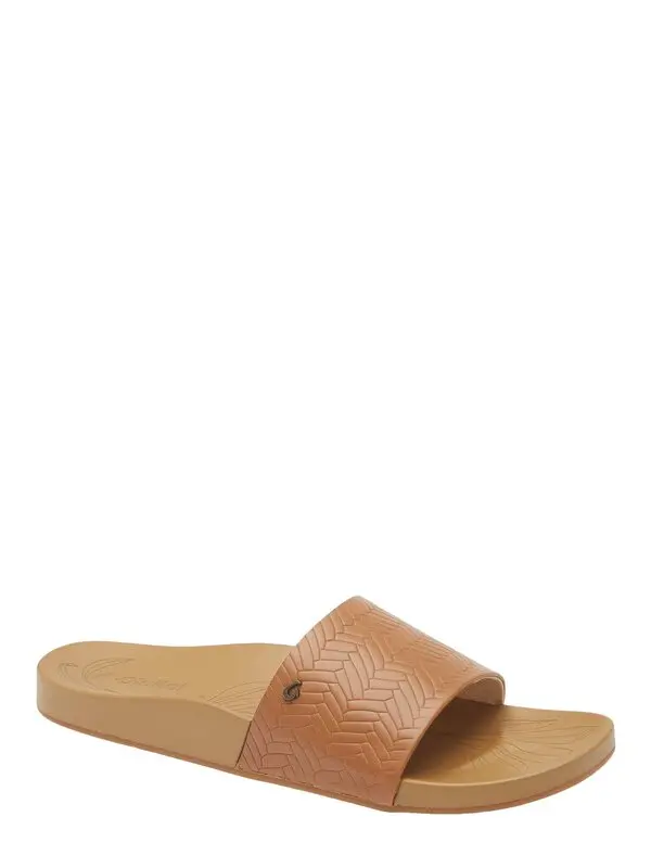 Olukai Kipea'a Pono Slide Sandal - Sahara/weave