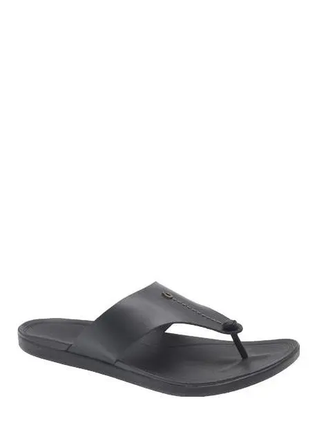 Olukai Ho'opio Mele Flip Flop - Black/black