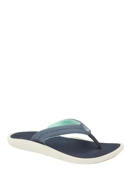 Olukai Ulele Water-resistant Flip-flop - Trench Blue/trench Blue