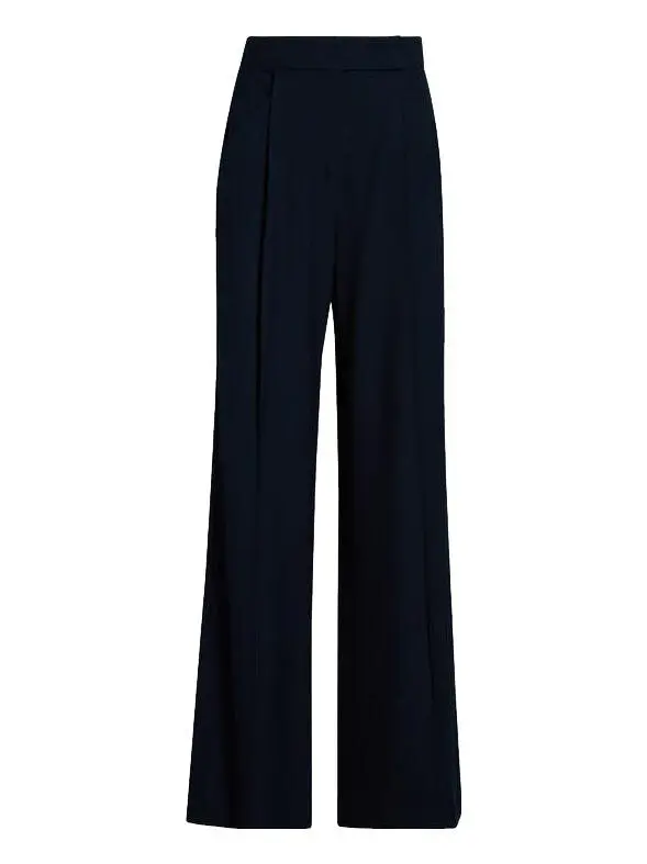 Veronica Beard High Waist Wide Leg Pants - Navy