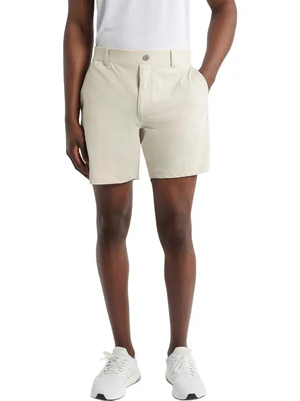 Johnnie-o Fusion Stretch Nylon Chino Shorts - Stone