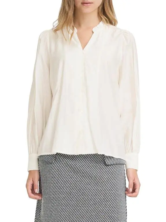 ICHI Ihjula Long-sleeve Knit Top - Cloud Dancer