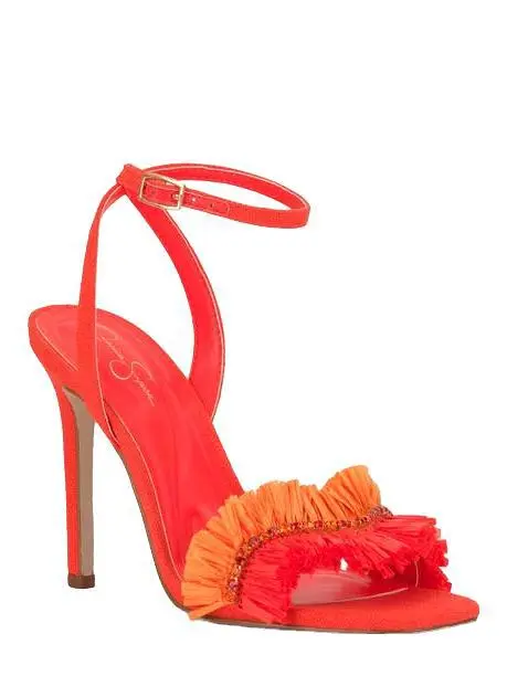 Jessica Simpson Omiena Ankle Strap Sandal - Poppy Papaya