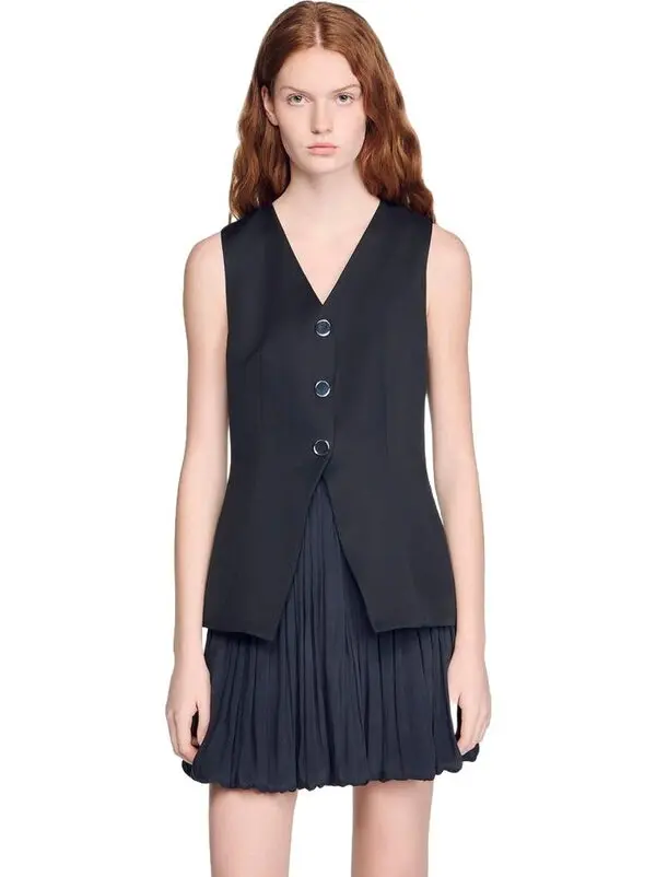 Sandro Short Bubble Dress - Black