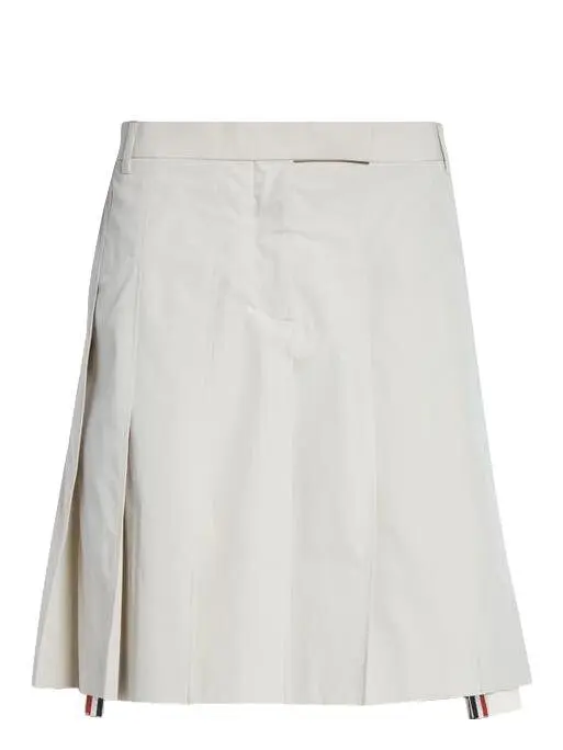 Thom Browne Pleated Drop Hem Cotton Twill Skirt - Beige