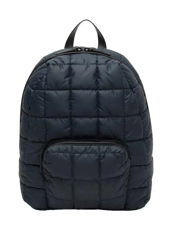 VEECOLLECTIVE Porter Quilted Recycled Nylon Backpack - Dark Navy Blu