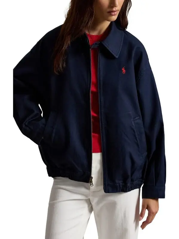 Polo Ralph Lauren Oversize Bomber Jacket - Lauren Navy