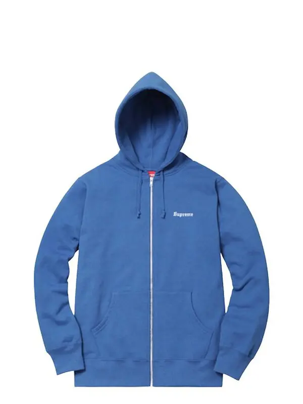 Supreme 666 Zip Up Hooded Sweatshirt - Pale Royal