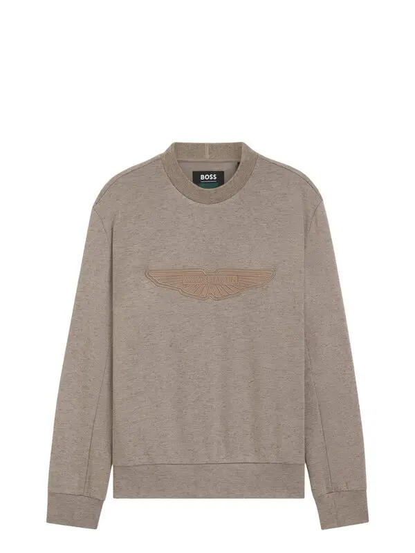 BOSS X Aston Martin Wing Detail Sweatshirt - Light Grey