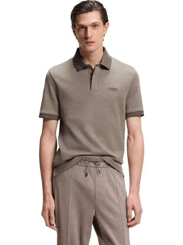 BOSS X Aston Martin Polo Shirt In Wool-cotton Piqu - Light Grey