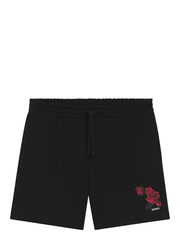 Hugo Cotton Terry Shorts - Black