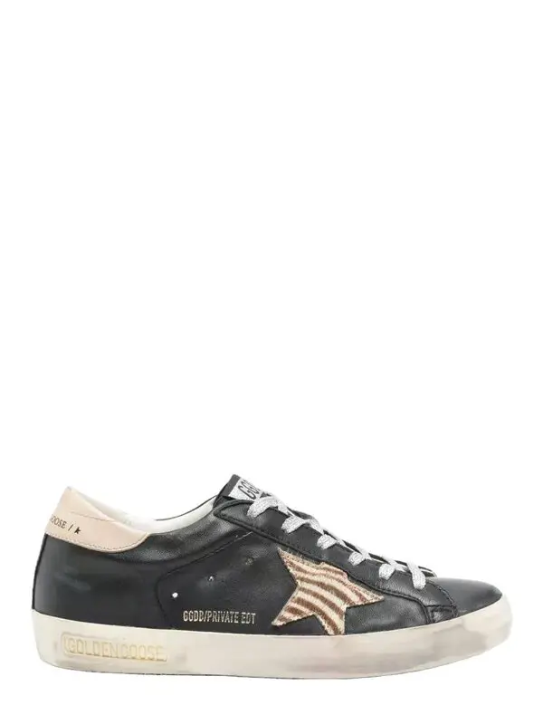 GOLDEN GOOSE Super-star Lace-up Sneakers - Black