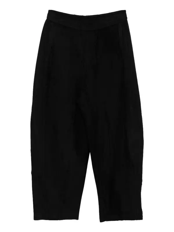CROQUIS Cotton Knitted Trousers - Black
