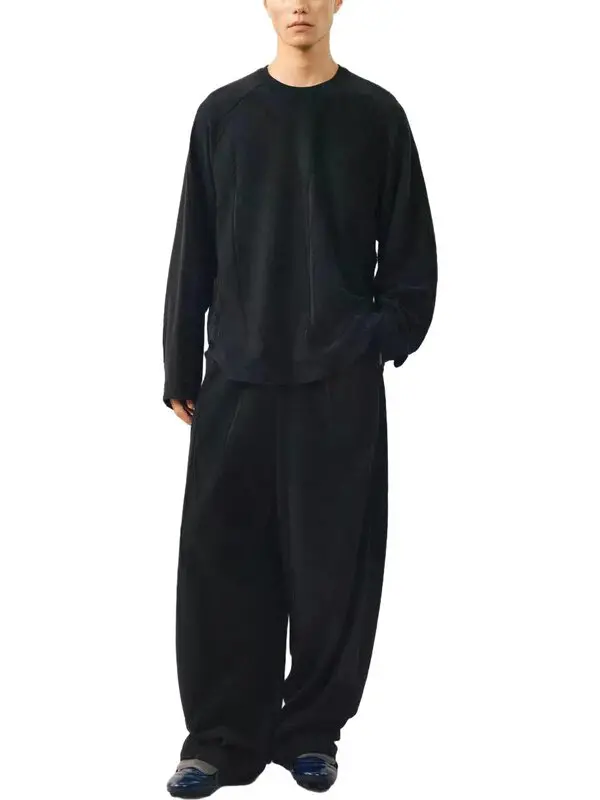 CROQUIS Cotton Knitted Trousers - Black