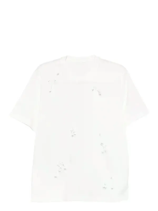 JNBY 3d Flower Cotton T-shirt - White
