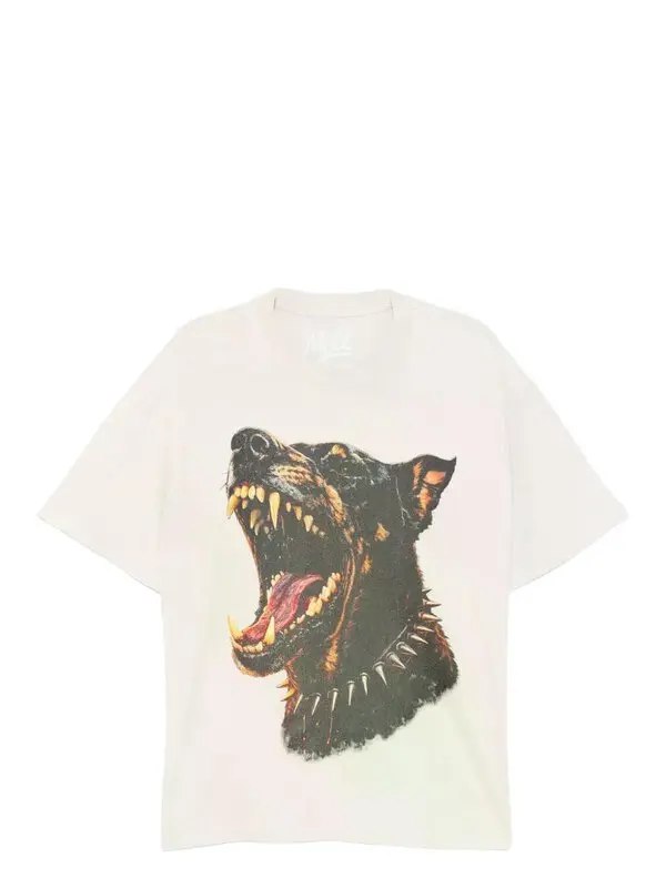 MELT Dog-print T-shirt - Neutrals