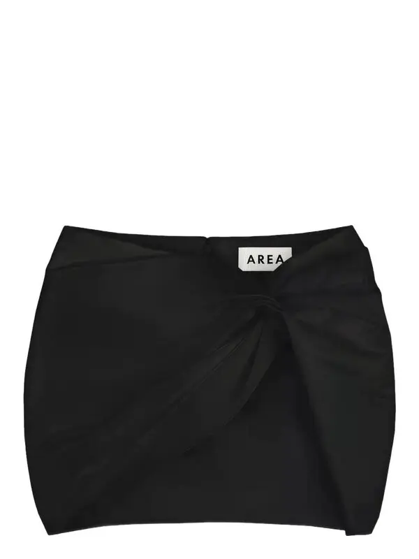 AREA Wrapped Mini Skirt - Black