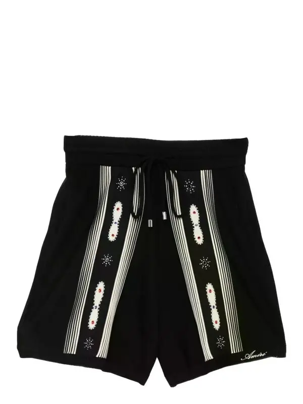 Amiri Striped Shorts - Black