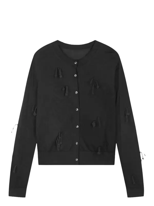 JNBY Graphic-embellishment Knitted Cardigan - Black