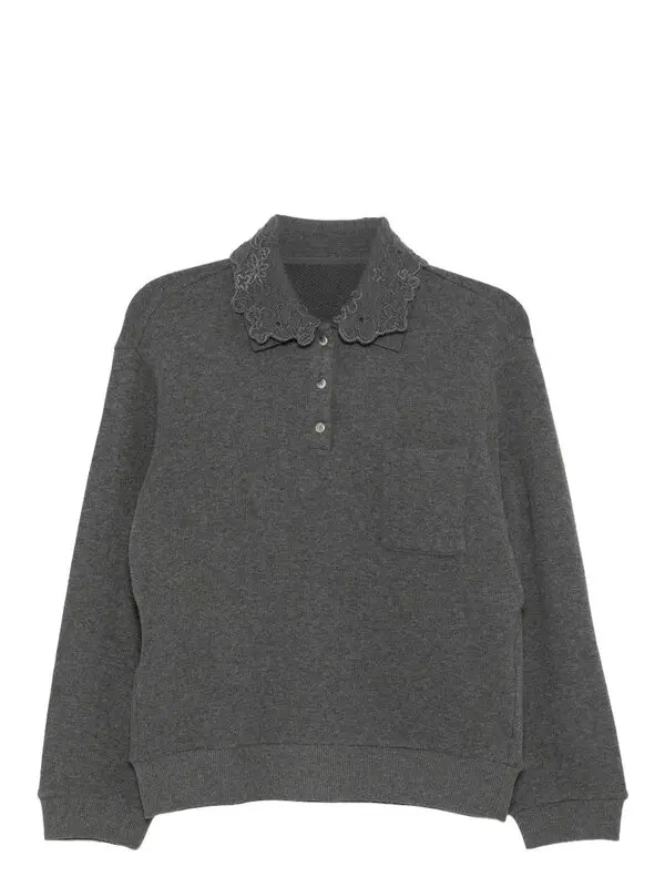 JNBY Lace-collar Sweater - Grey